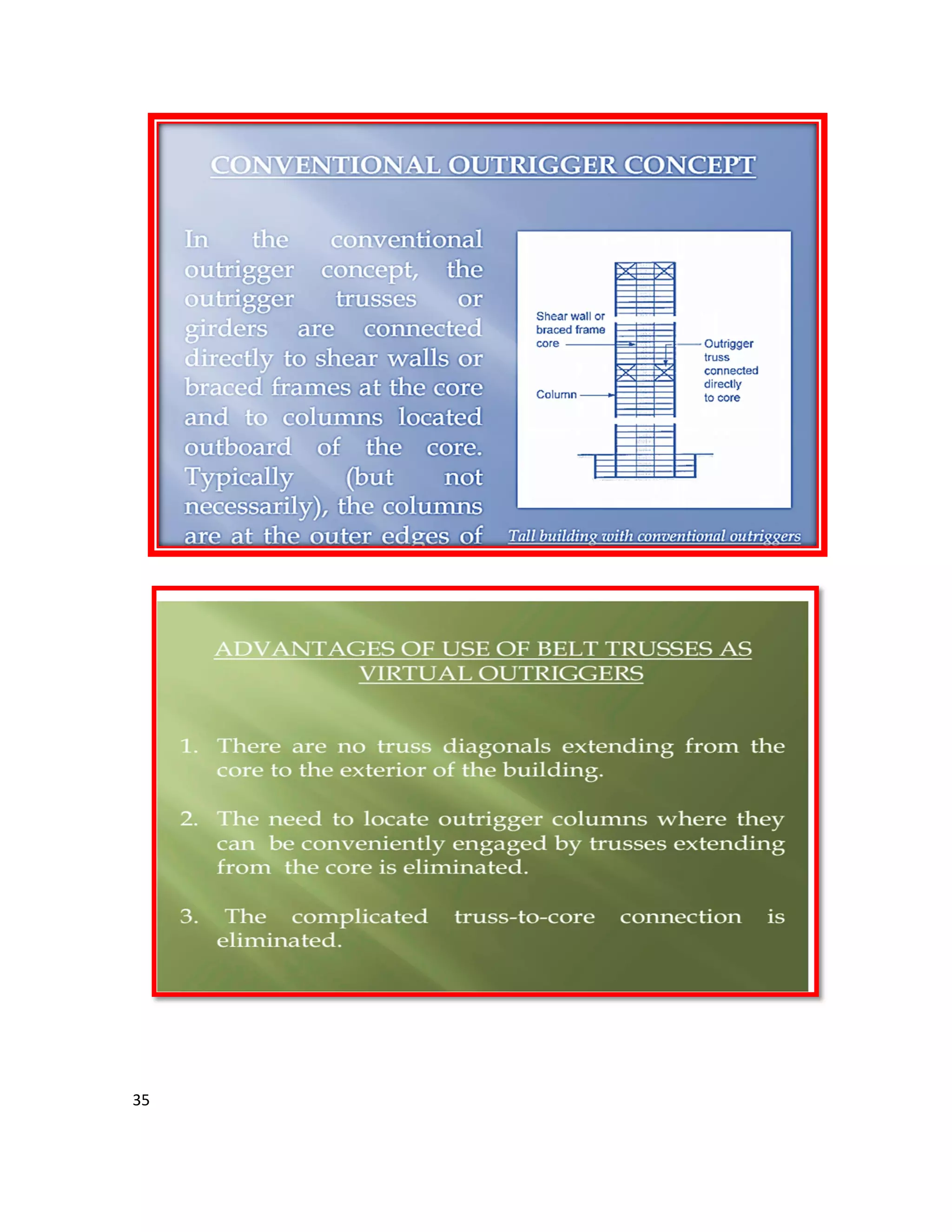 Outrigger belt trusses design - الجائز الشبكي المركزي والحزام المحيطي ...