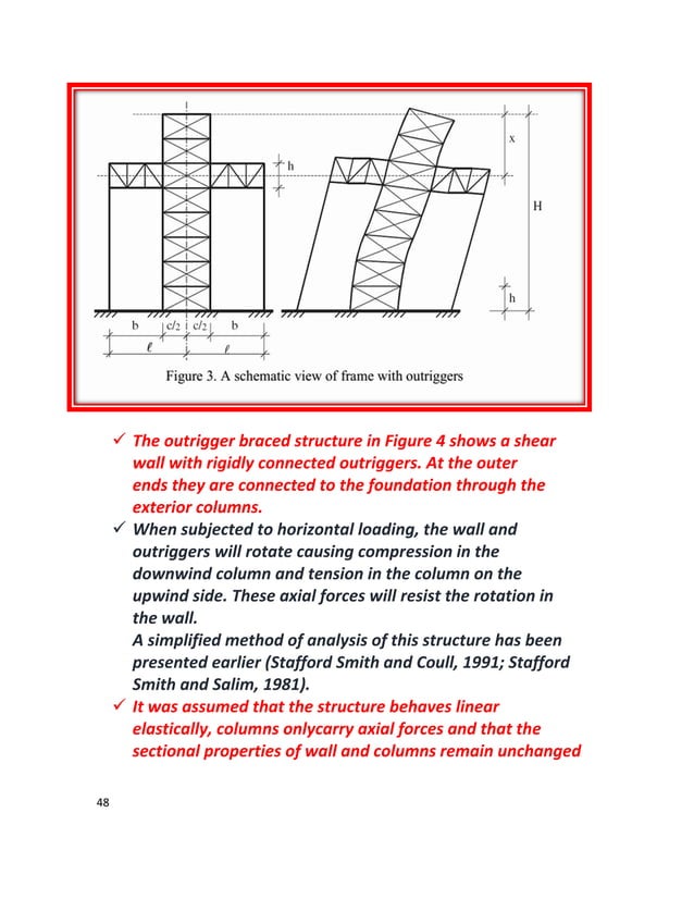 Outrigger belt trusses design - الجائز الشبكي المركزي والحزام المحيطي ...