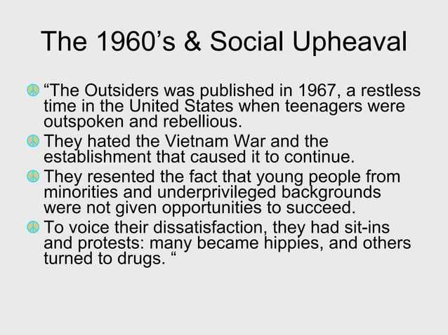 Outsiders Intro And Background | PPT