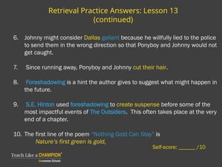 The Outsiders - power point on background, characters and themes | PPTX