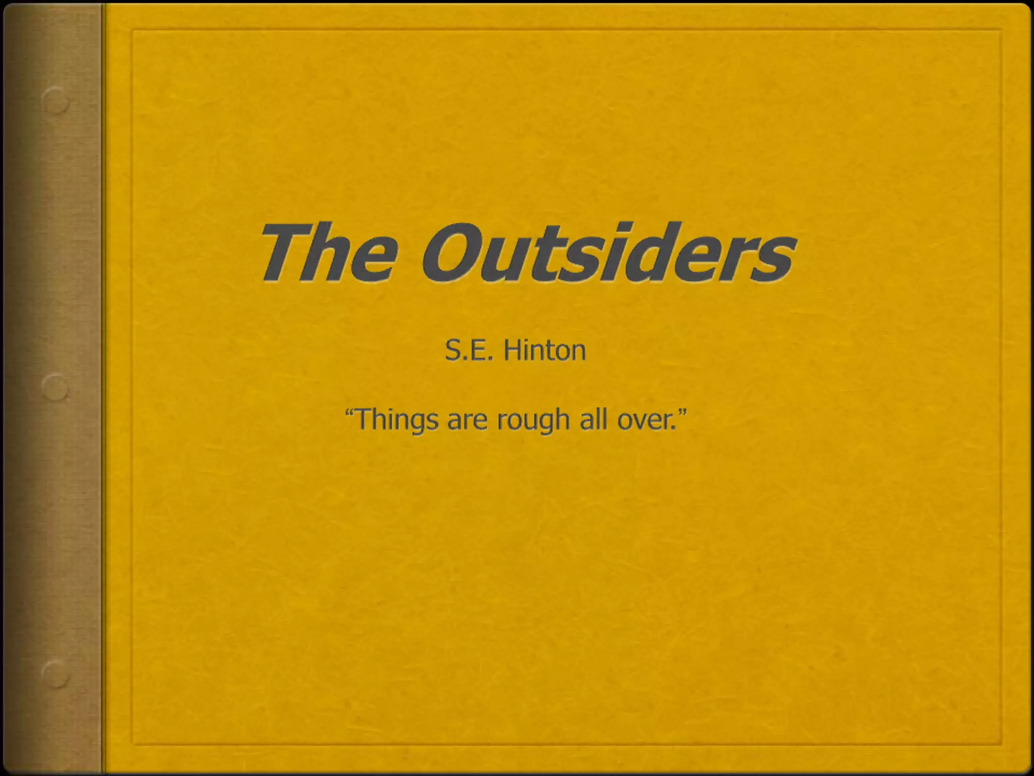 Outsiders Reflection & Discussion Questions | PPTX