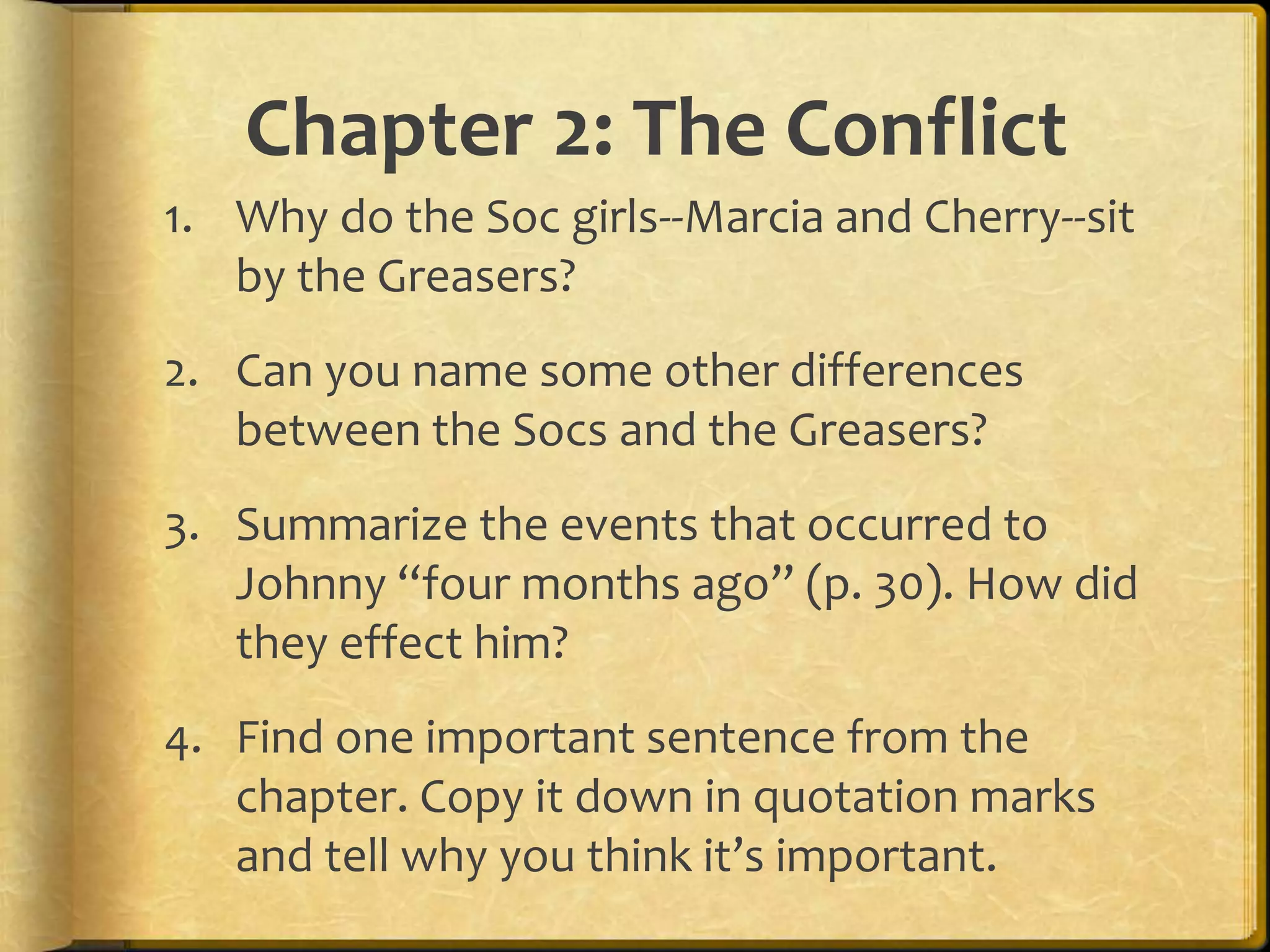 Outsiders Reflection & Discussion Questions | PPTX