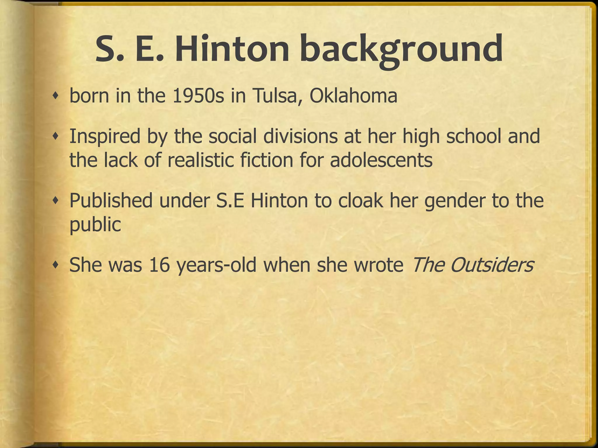 Outsiders Reflection & Discussion Questions | PPTX