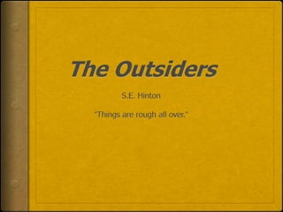 Outsiders Reflection & Discussion Questions | PPTX