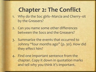 Outsiders Reflection & Discussion Questions | PPTX