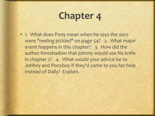 Outsiders Reflection & Discussion Questions | PPTX