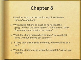 Outsiders Reflection & Discussion Questions | PPTX