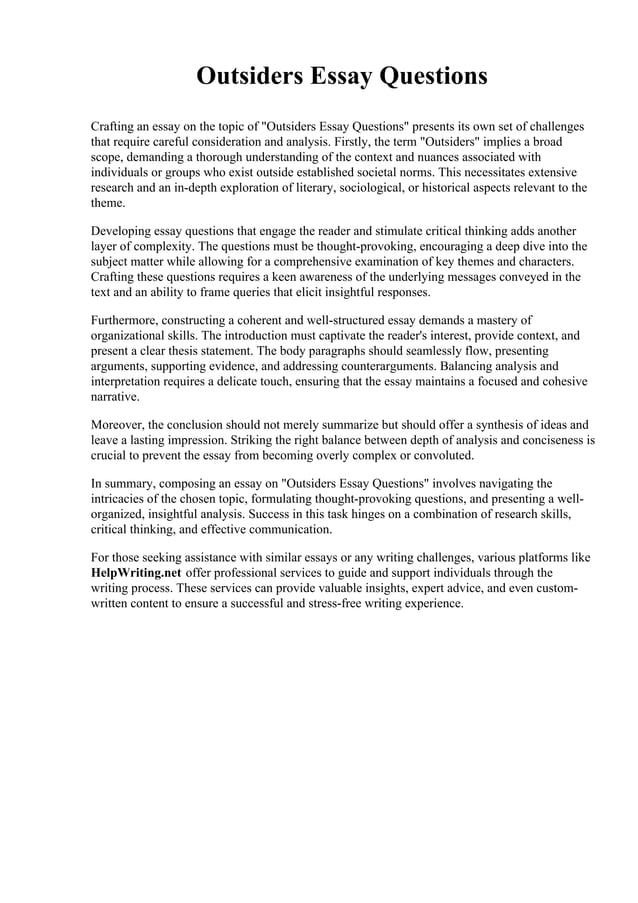 Outsiders Essay Questions.pdf