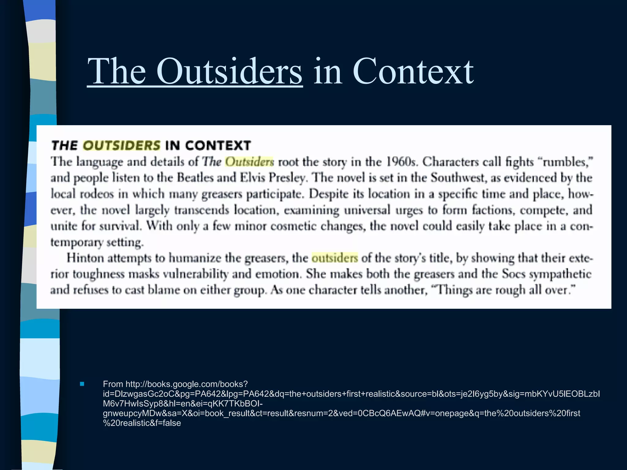 The Outsiders Intro | PPT