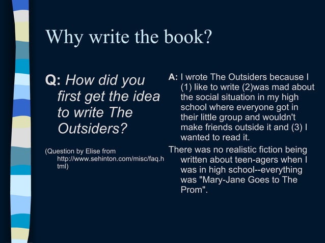 The Outsiders Intro | PPT