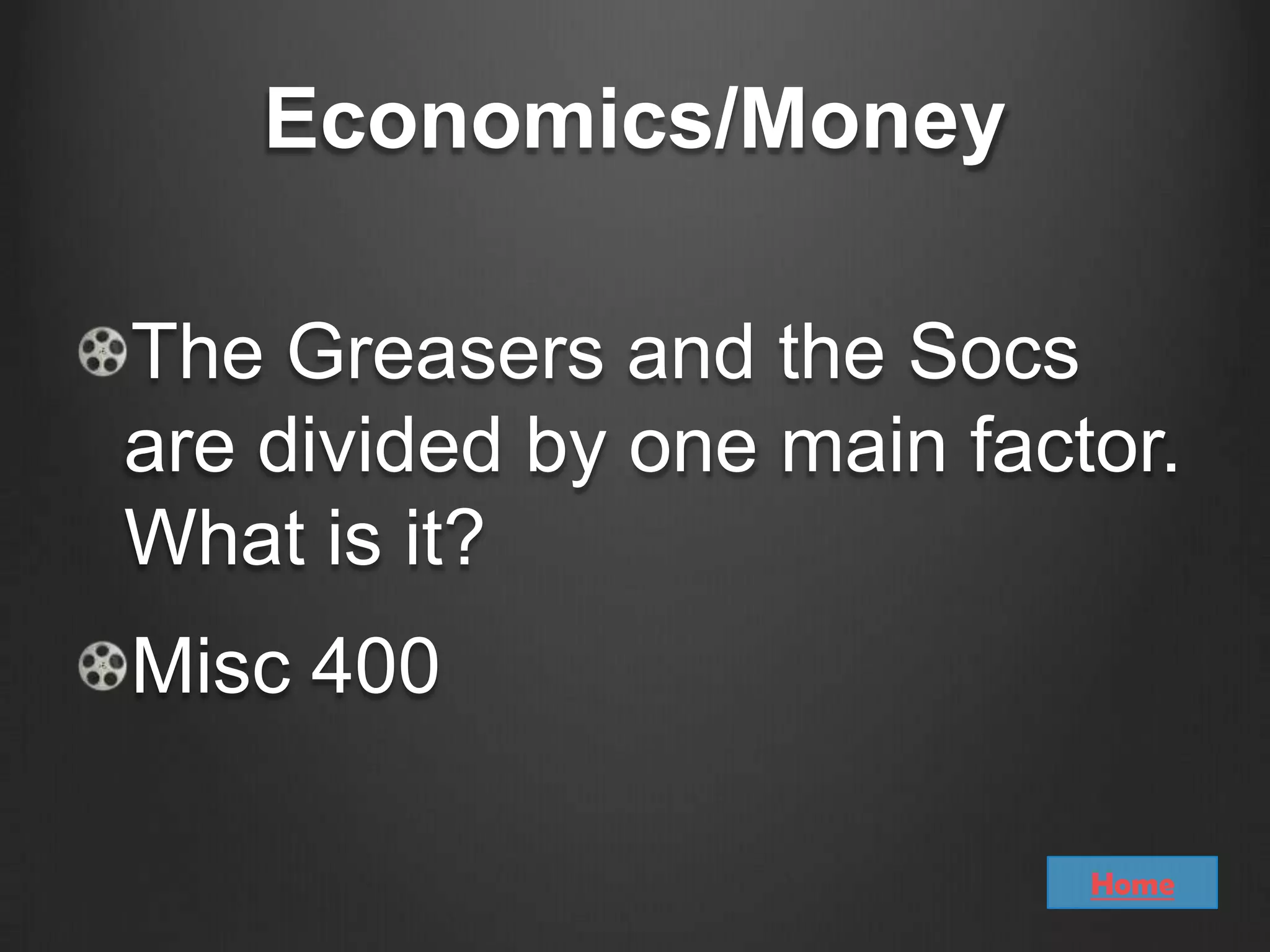 Outsiders Jeopardy | PPTX