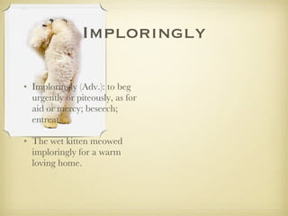 Outsiders Vocabulary | PPT