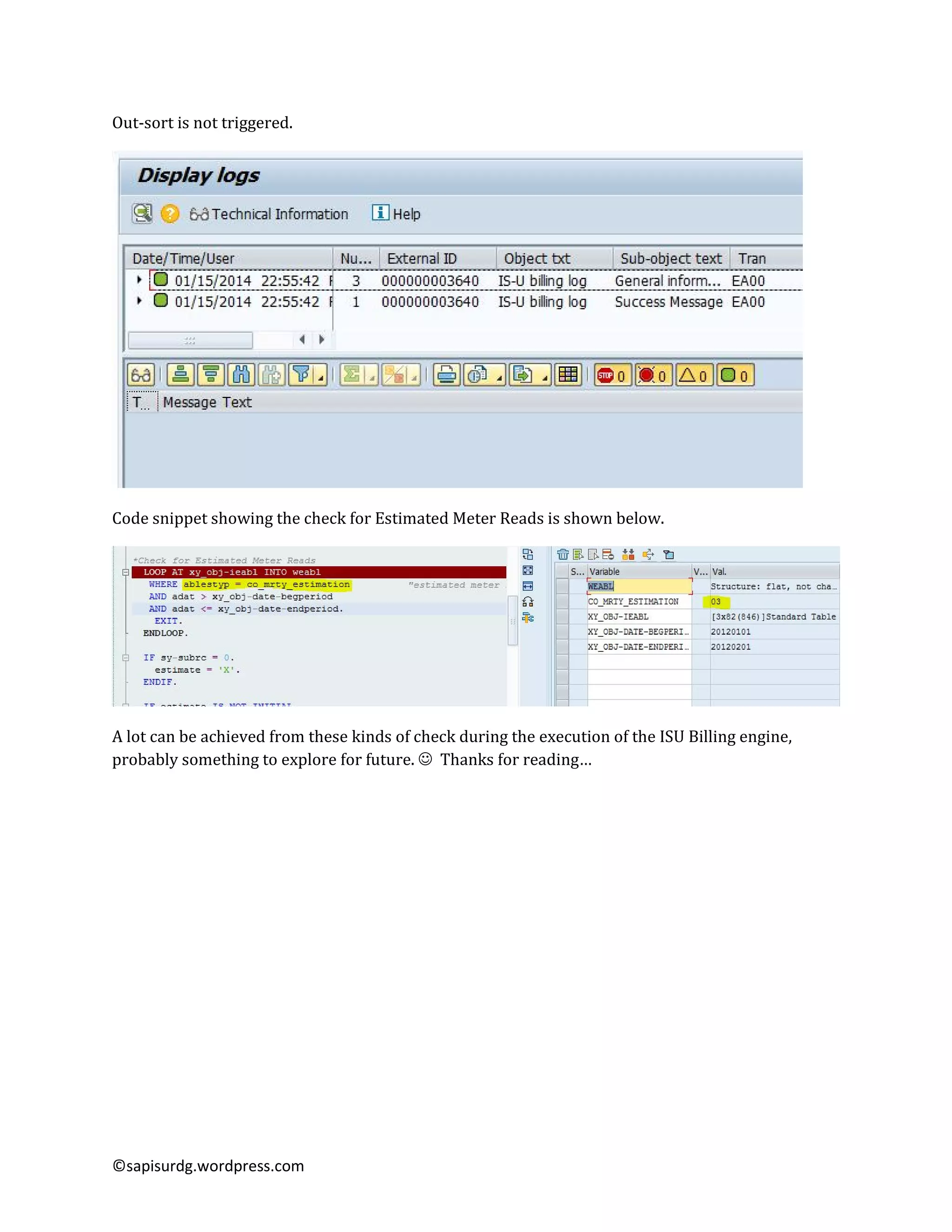 SAP ISU: Out-sorting Billing Validation | PDF