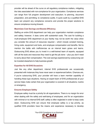 Outsourcing Environmental Health & Safety Compliance | PDF