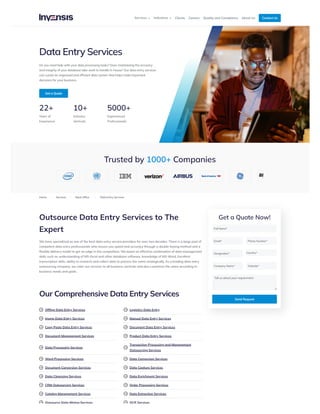 Data Entry Services | PDF