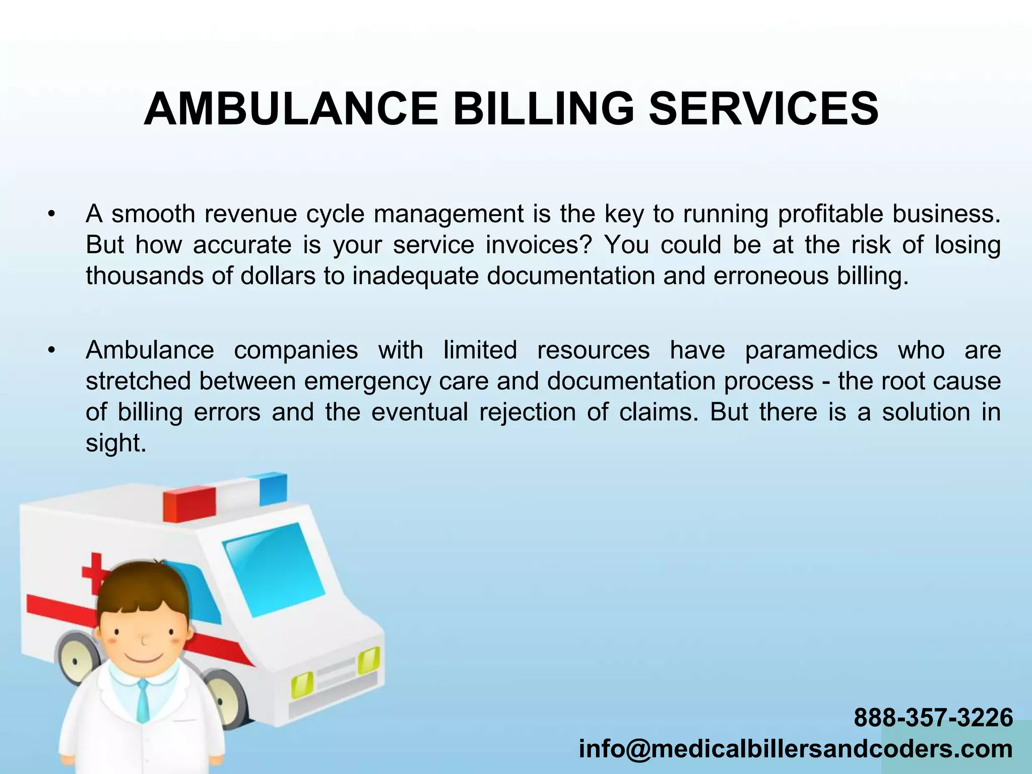 Outsource ambulance transportation billing services | PPT | Motor ...