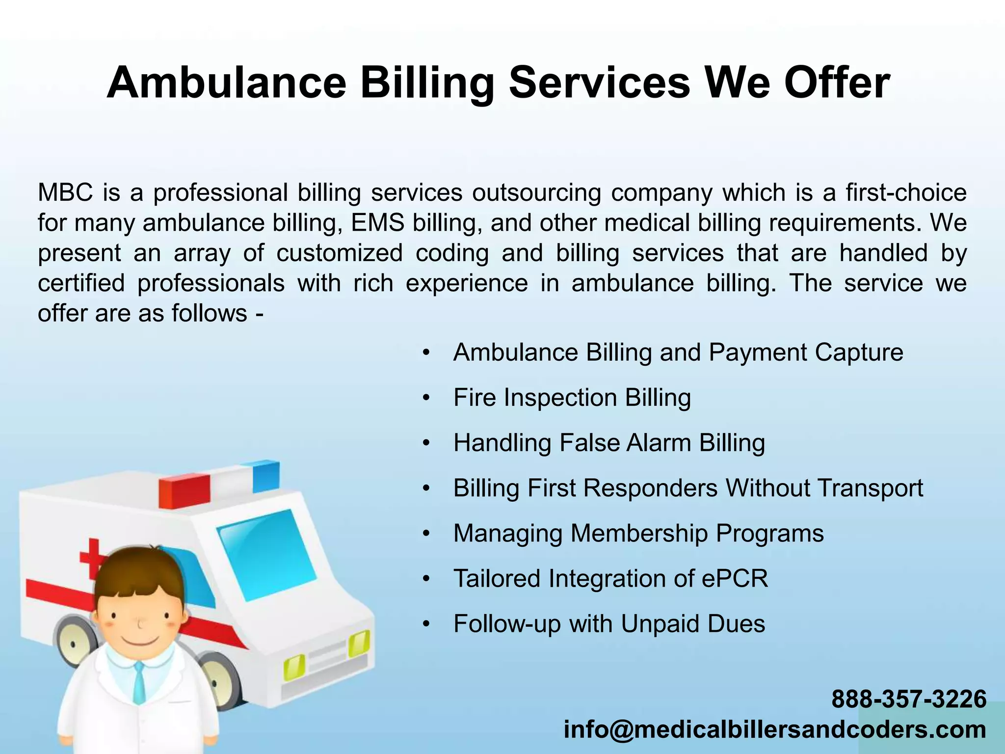Outsource ambulance transportation billing services | PPT | Motor ...