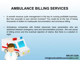 Outsource ambulance transportation billing services | PDF