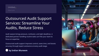 Outsourced Audit Support Services – Streamline Your Audits & Reduce ...