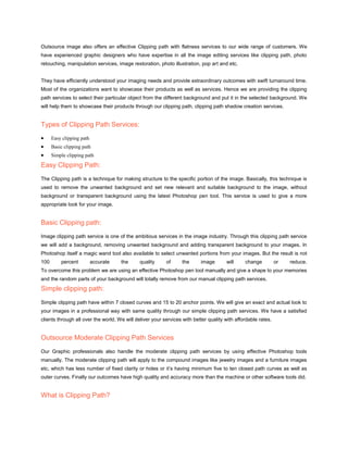 Outsource image clipping path services | PDF | Photo Editing Software ...