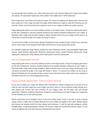 Outsource image clipping path services | PDF | Photo Editing Software ...