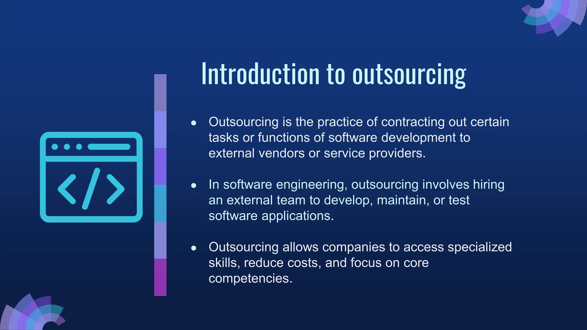 Outsourcing power point presentation for SEPM | PPTX