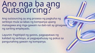 Outsourcing at uri nito/Araling panlipunan 10pptx | PPTX