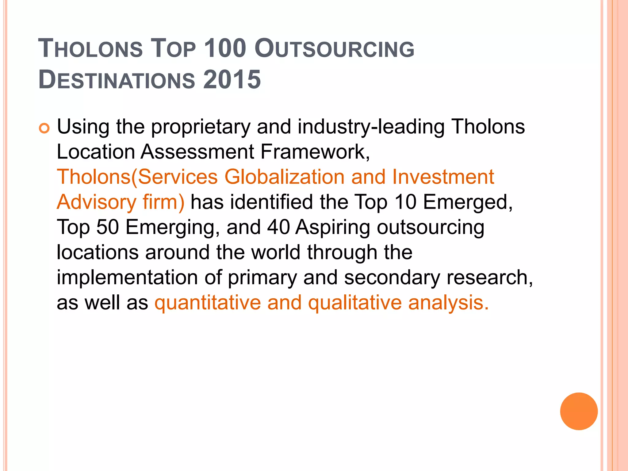 Outsourcing and its potential for india | PPTX