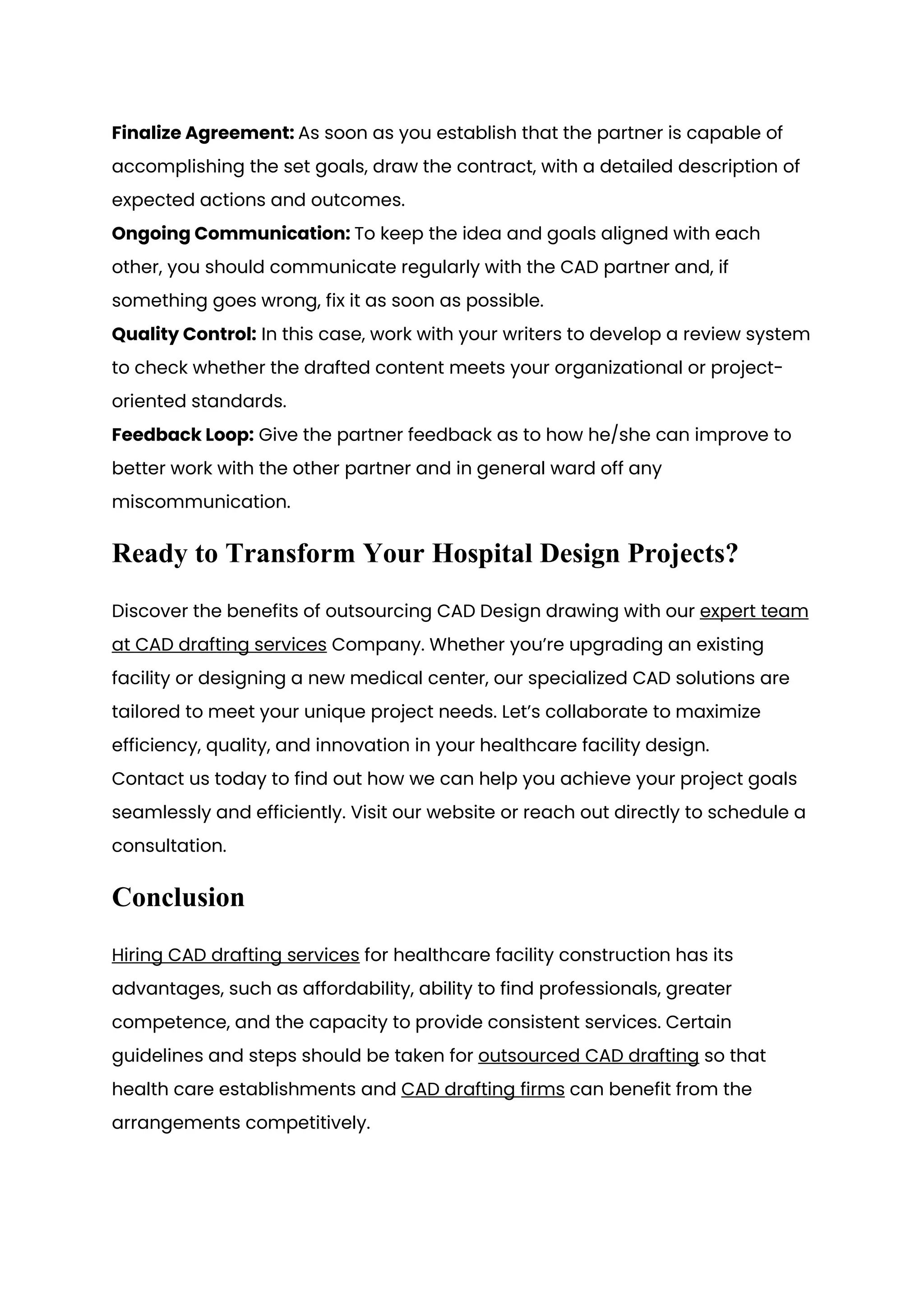 Outsourcing CAD Drafting for Hospital Building Architectural Design | PDF