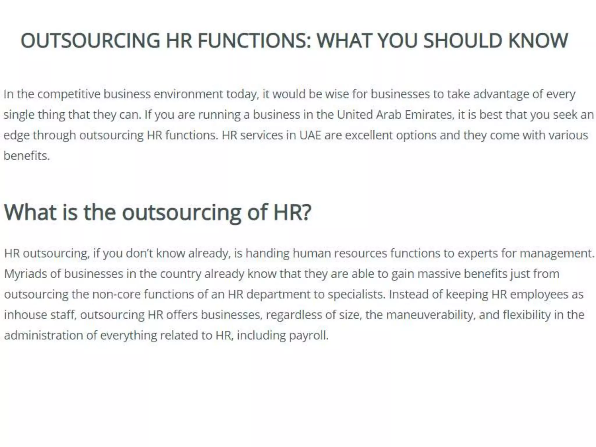 Outsourcing HR Functions: What You Should Know | PPTX