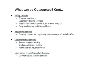 Outsourcing in Clinical Research | PDF