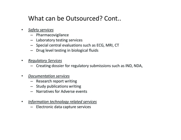 Outsourcing in Clinical Research | PDF | Pharmaceutical Industry | Industries