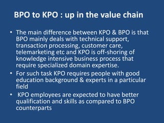 Outsourcing industries in india | PPTX