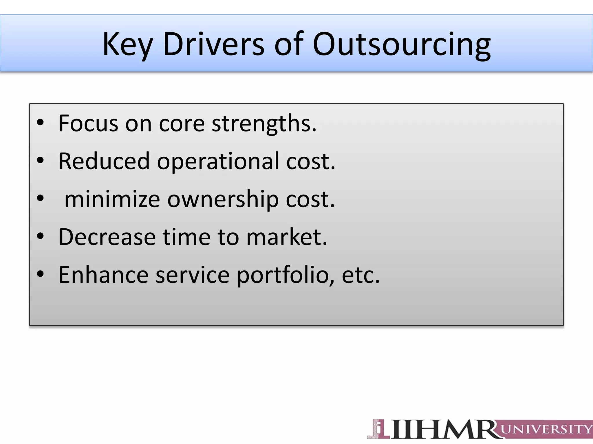 Outsourcing in pharma | PPTX