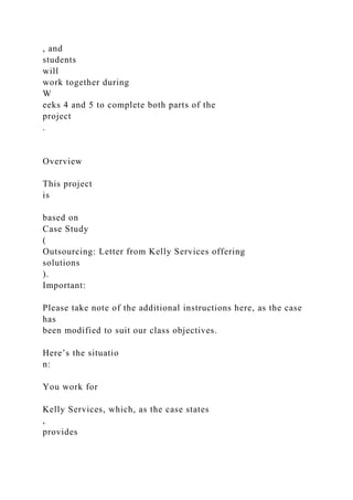 Outsourcing Letter from Kelly Services, offering solutions. Kelly.docx