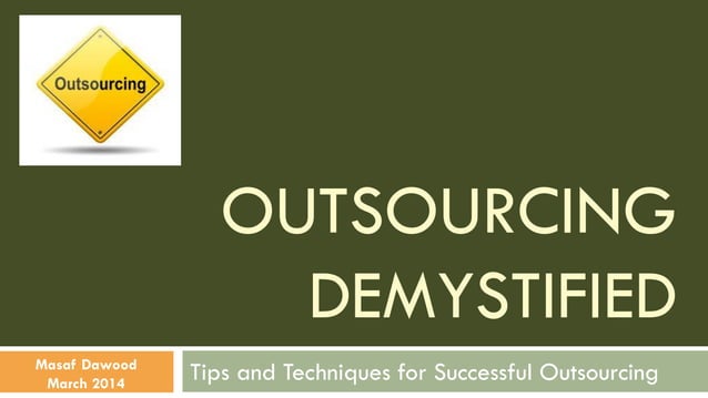 Outsourcing life cycle | PDF