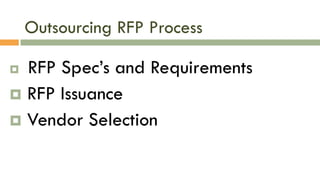 Outsourcing life cycle | PDF