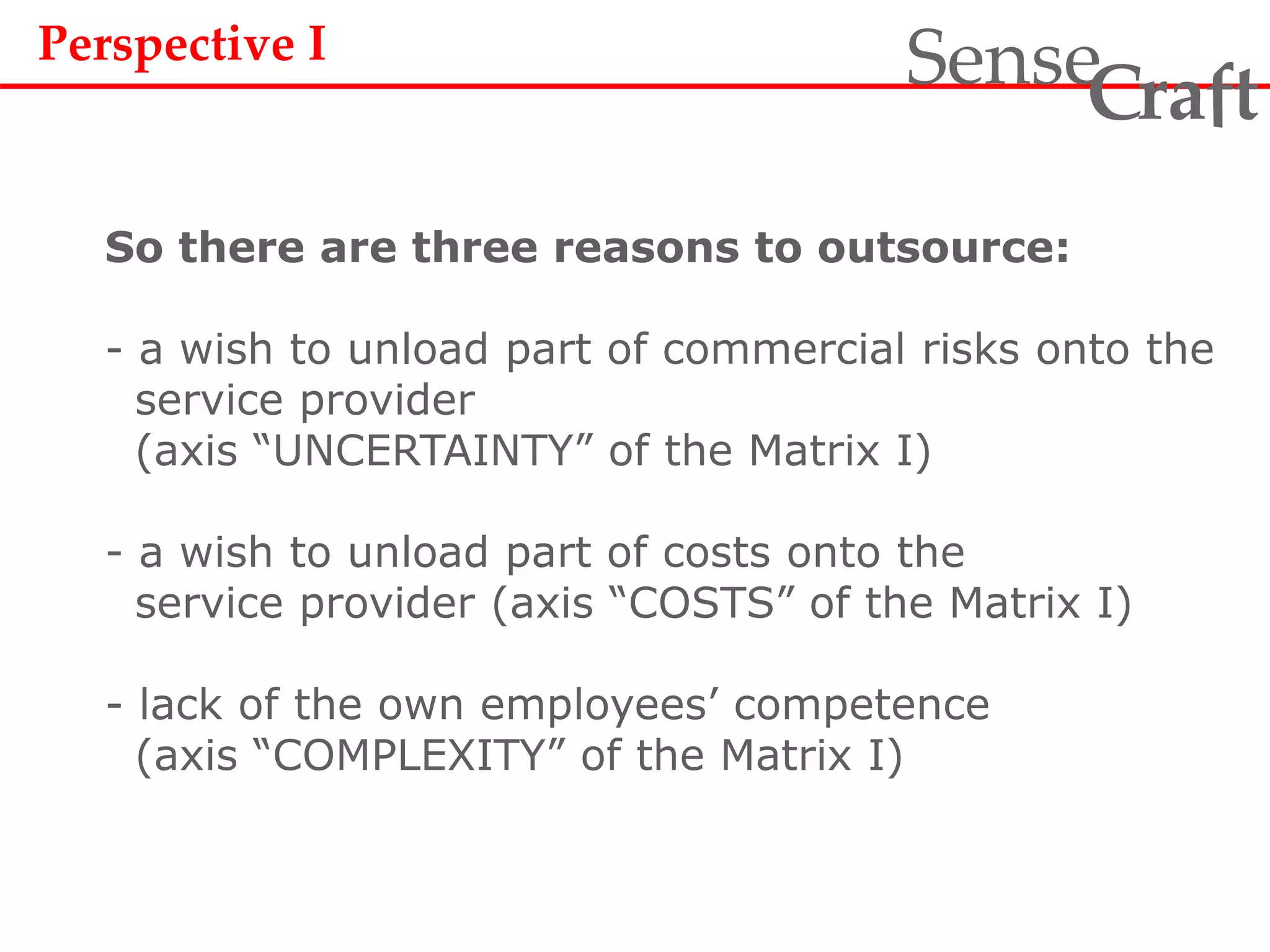 Outsourcing Matrix Revisited | PPTX