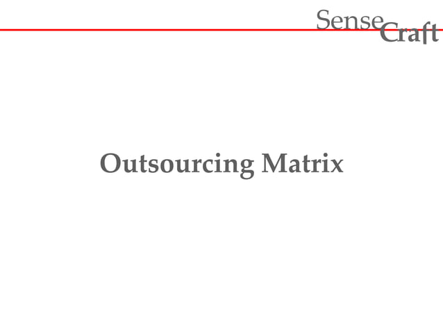 Outsourcing Matrix Revisited | PPTX | Business | Business and Finance