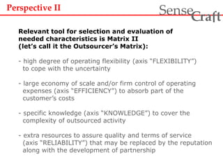 Outsourcing Matrix Revisited | PPTX | Business | Business and Finance