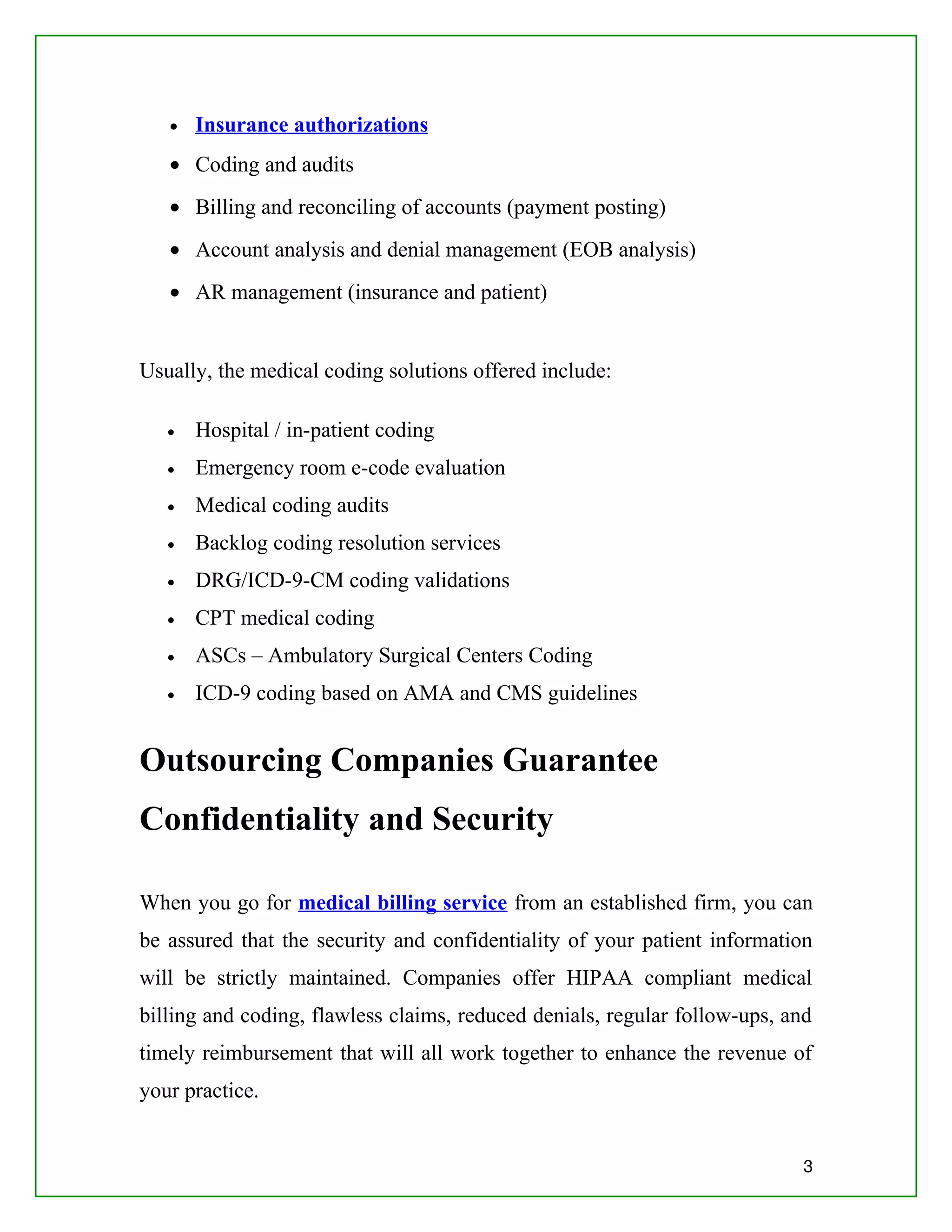 Outsourcing medical billing_andcoding | PDF