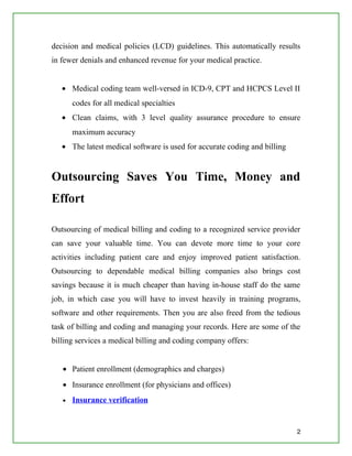 Outsourcing medical billing_andcoding | PDF