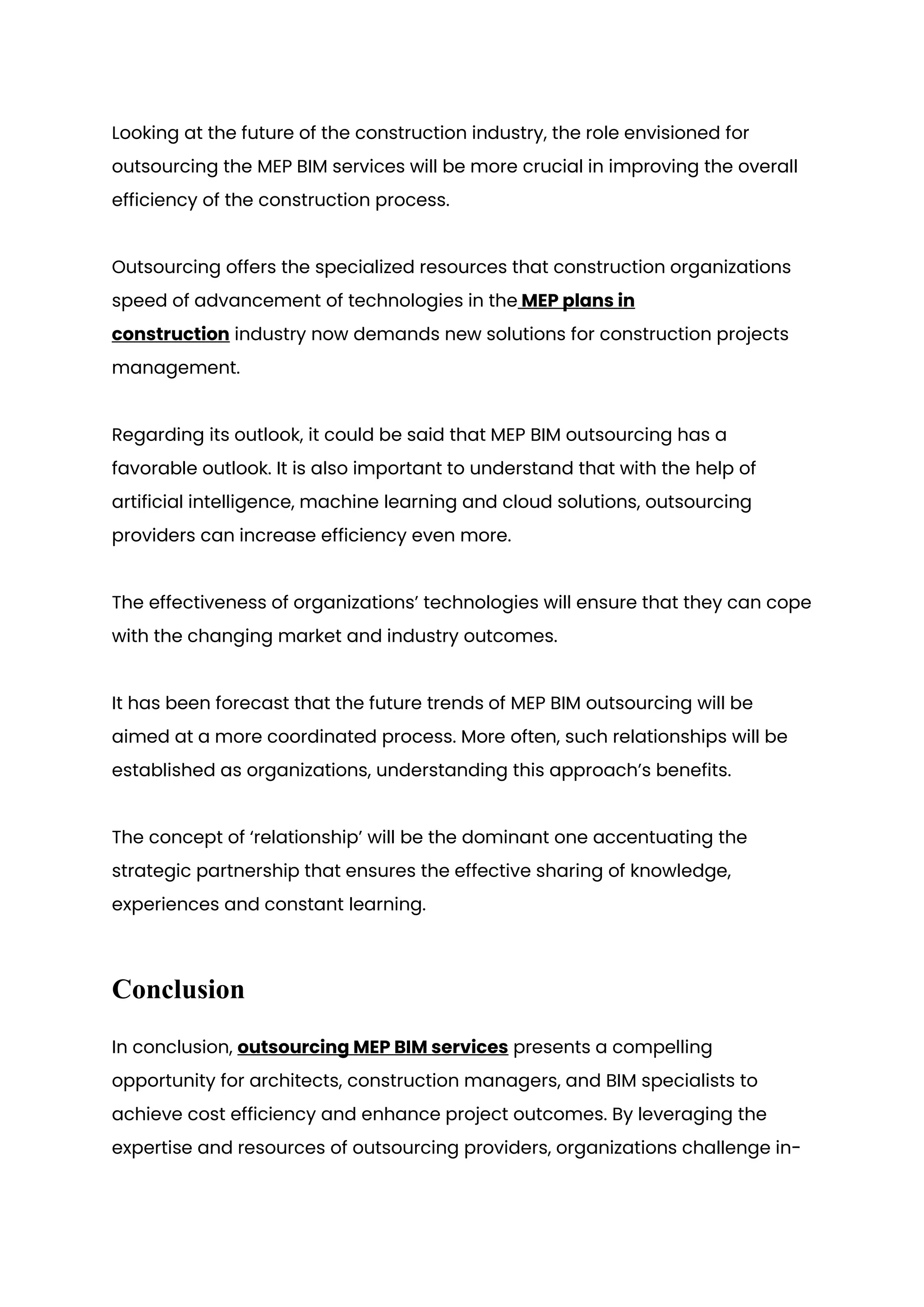 Outsourcing MEP BIM Services: Benefits, Challenges & Trends | PDF