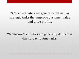 Outsourcing non core processes | PPTX