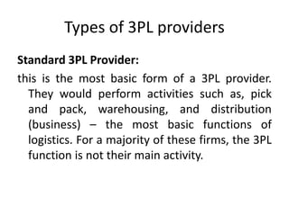 Outsourcing of Supply Chain Management | PPTX