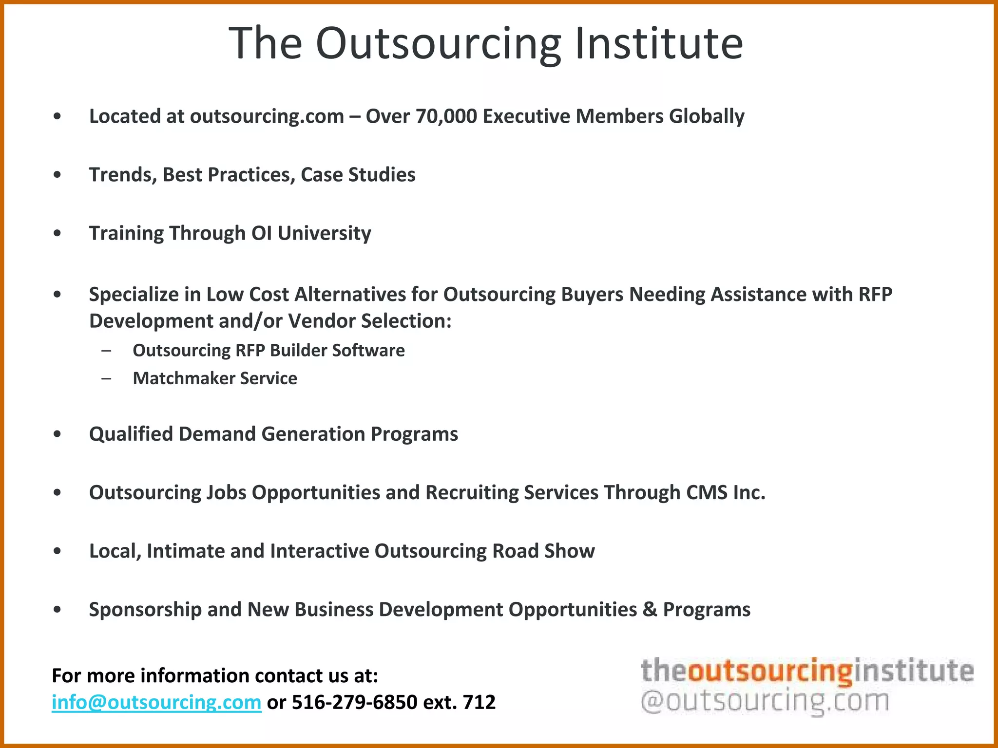 Outsourcing risk mitigation and critical success factors | PDF