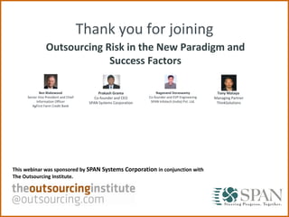 Outsourcing risk mitigation and critical success factors | PDF