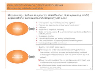 Back Office Outsourcing.. Challenges | PDF