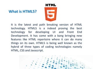 The Difference between HTML, XHTML & HTML5 for Beginners | PPTX
