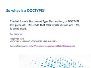 The Difference between HTML, XHTML & HTML5 for Beginners | PPTX